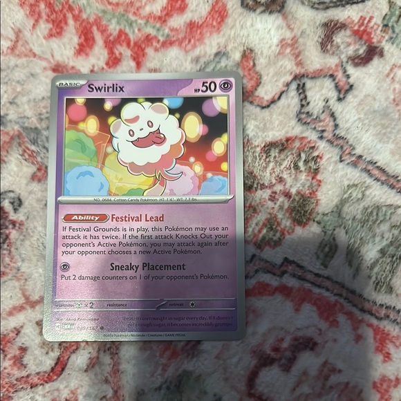 Pokemon | Games | Pokemon Swirlix Card With Pink And Green Accents ...